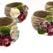 Beautiful Natural Hemp Napkin Rings With Pink and White Flowers - Etsy