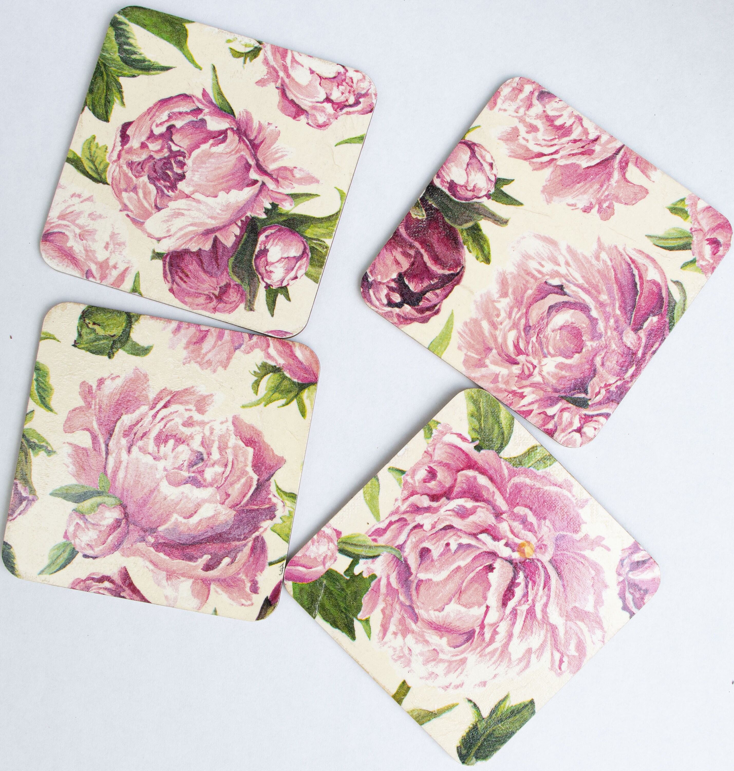 Set of Four Beautiful and Unique Coasters, Each One Handmade With a ...