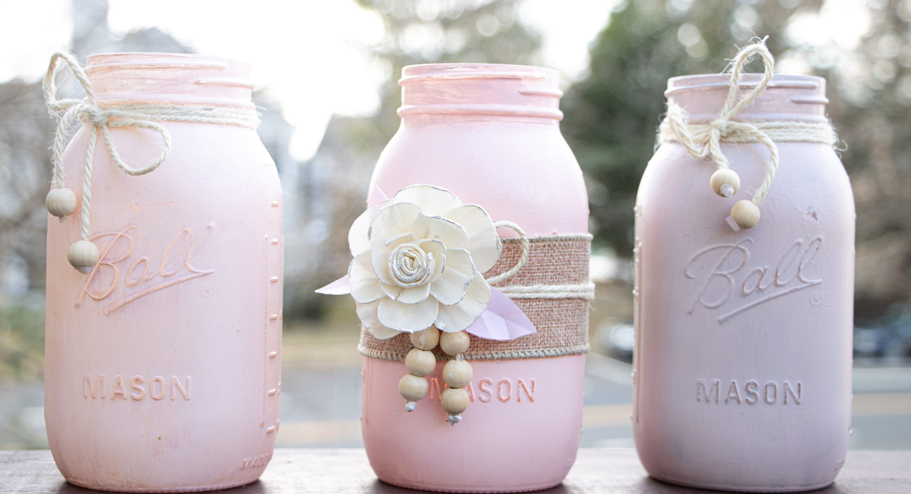 Pink Glass Jar