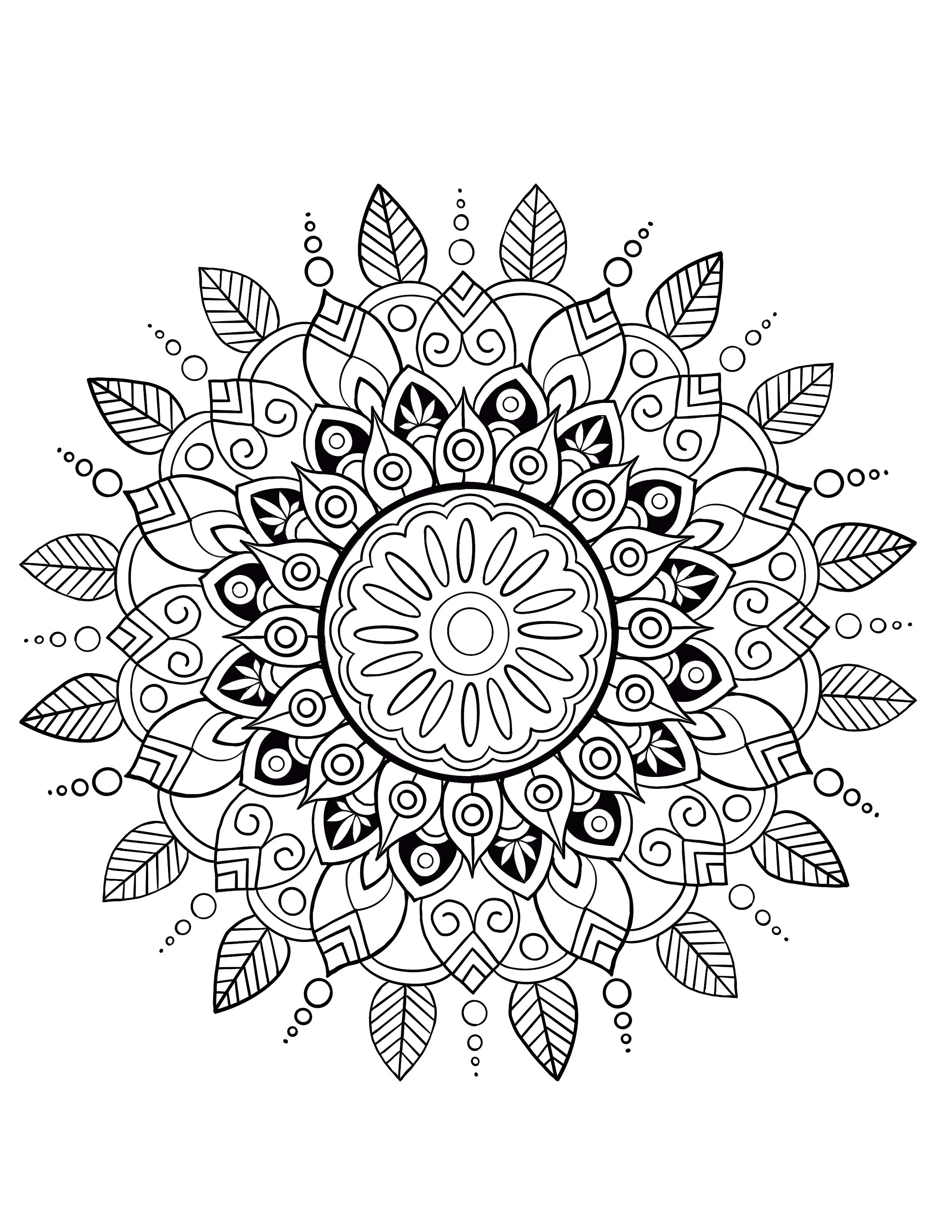 Mandala Printable Coloring Sheet Coloring Pages Kids - Etsy
