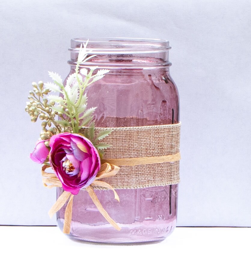 Decorative Wide Mouth Purple Mason Jar for Weddings and Home Decor - Etsy