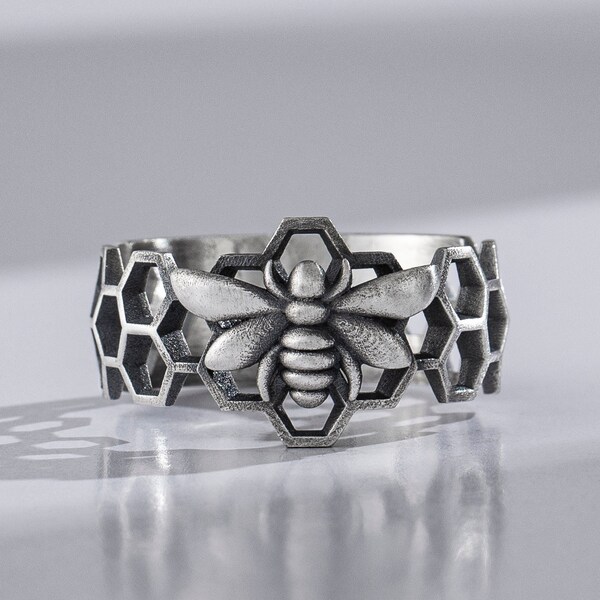 Silver Bee Ring - Etsy