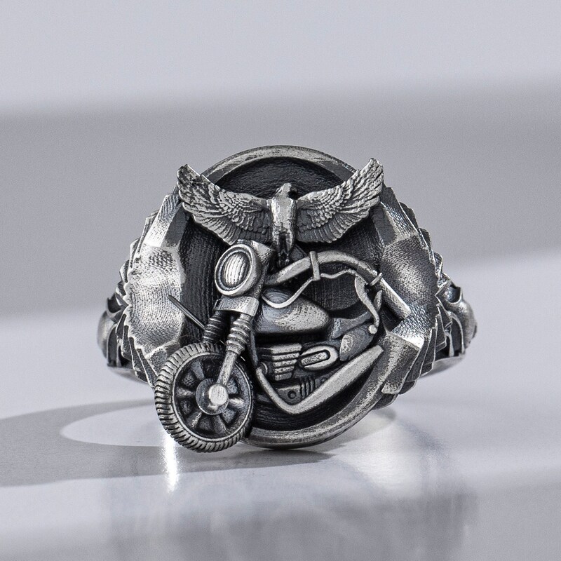 Biker Ring - Etsy