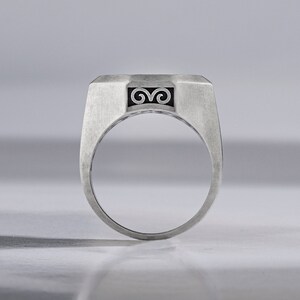 Greek Spartan Warrior Unique Signet Ring for Men in Silver, Vintage ...