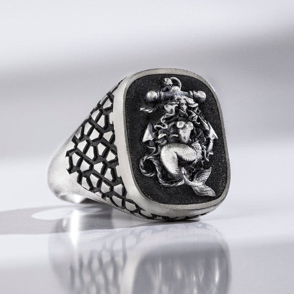 Silver Mermaid Ring - Etsy