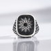 Sun Dainty Signet Ring Men in Sterling Silver Vintage - Etsy