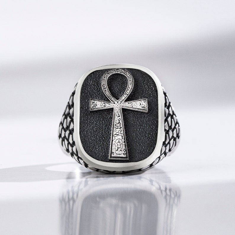 Egyptian Ankh Dainty Signet Ring Men Vintage Ancient - Etsy