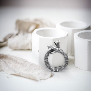 Ouroboros Sterling Silver Necklace, 925 Sterling Silver Mythology ...