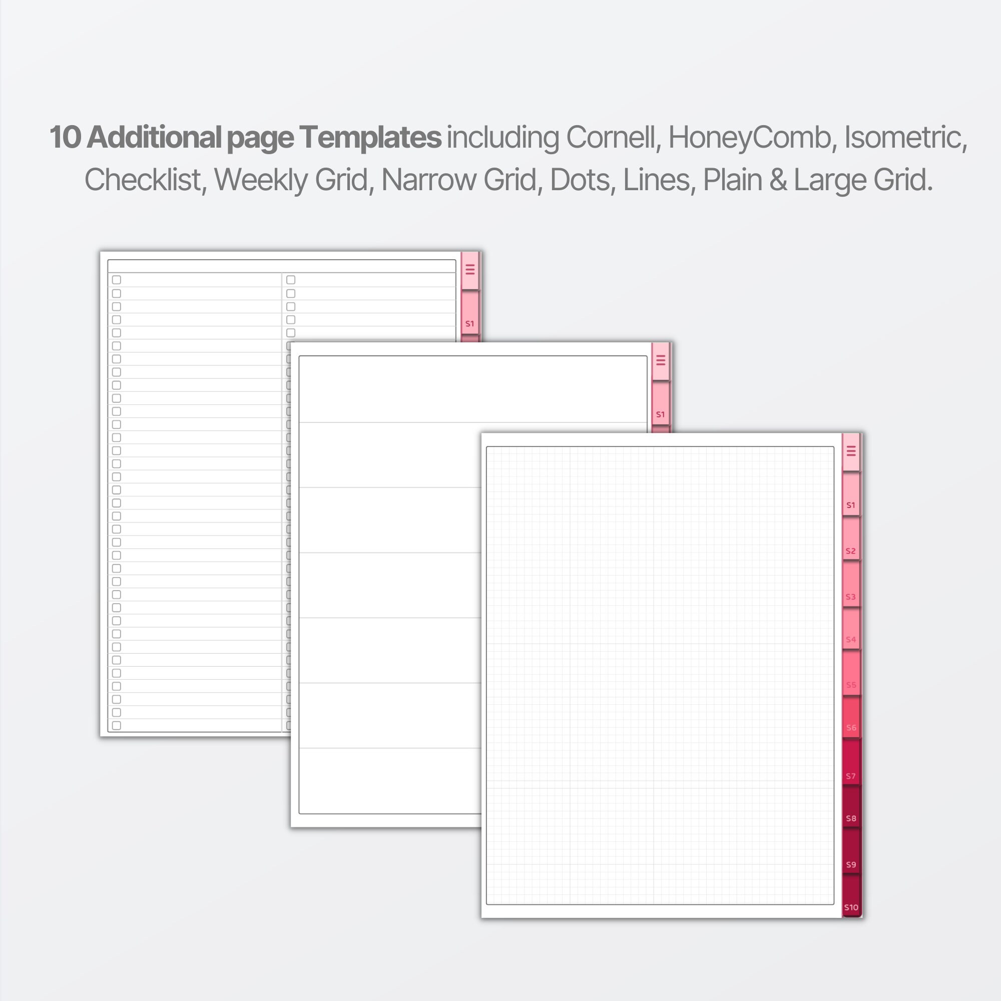 Digital Notebook 10 Tab Hyperlinked Goodnotes & Notabilty PDF - Etsy