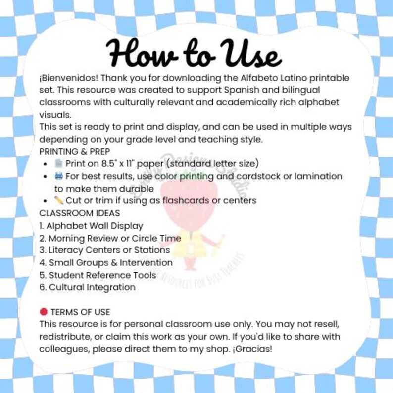 Alfabeto Latino Printable | Spanish Alphabet With Latin Words ...