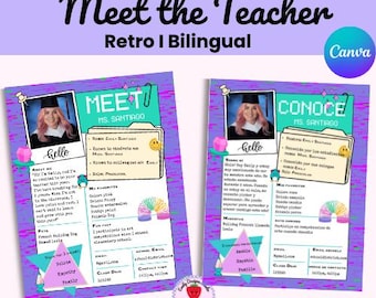 Editable Bilingual Meet the Teacher Template: Spanish & English Canva ...
