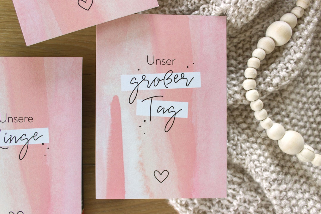 20 Milestone Cards for Your Wedding PINK Incl. Gift Box - Etsy