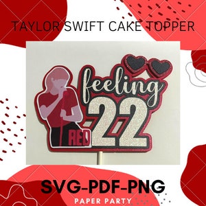 Cake Topper Taylor Swift Digital SVG PDF PNG - Etsy México