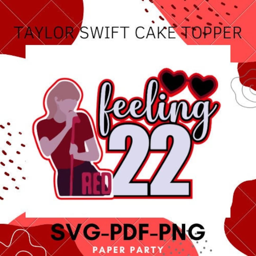 Cake Topper Taylor Swift Digital SVG PDF PNG - Etsy México