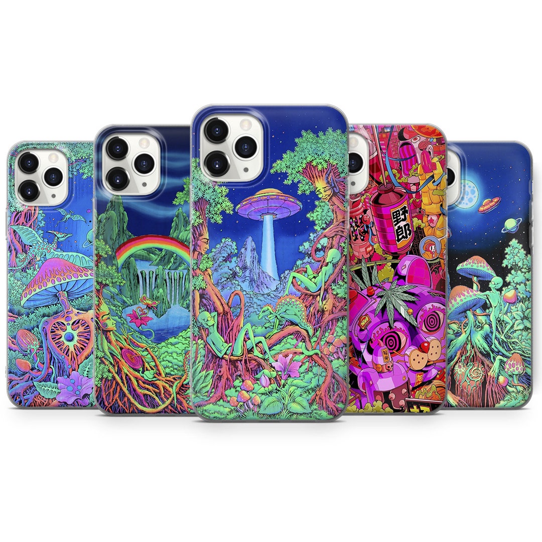 Psychedelic Trippy Phone Case Aesthetic Cover iPhone 16 Pro Max, 15 ...