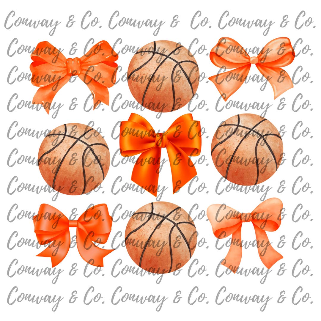 Orange Basketball Croquette Bows Design PNG - Etsy