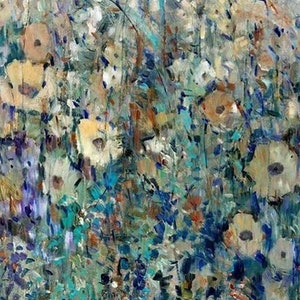 Abstract Spring Flower Oil Painting on Canvas, Large Original Floral ...