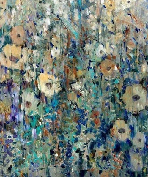 Abstract Spring Flower Oil Painting on Canvas, Large Original Floral ...
