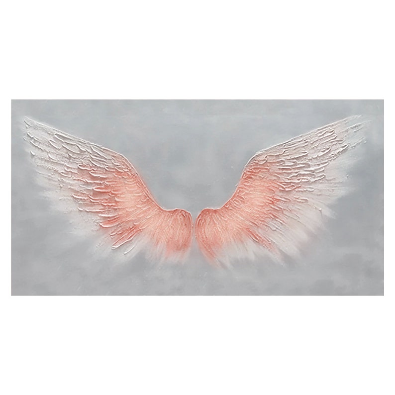 Large Pink Angel Wing Oil Painting on Canvas Abstract - Etsy