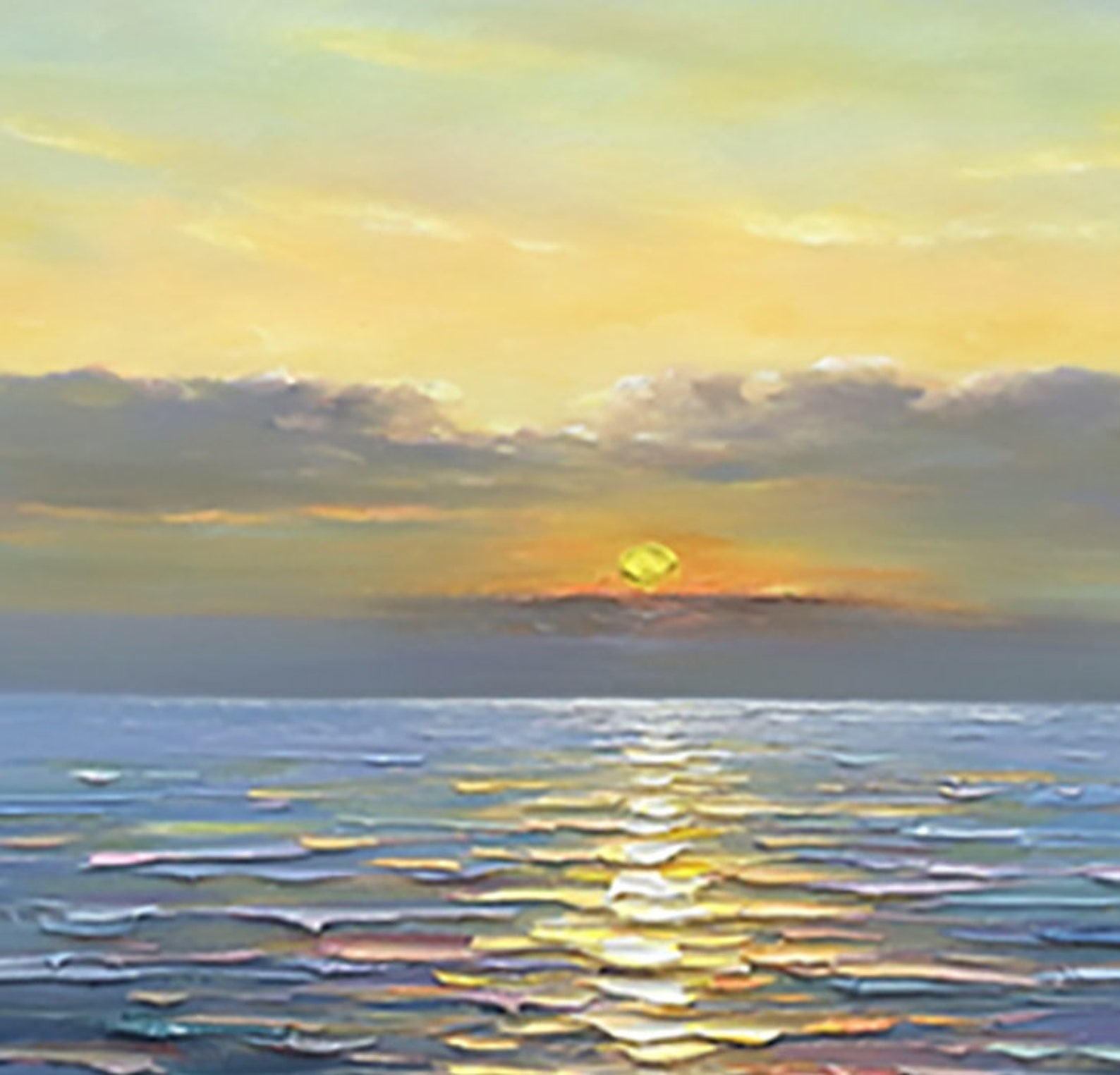 Abstract Sunrise Ocean Landscape Oil Painting on Canvas Large - Etsy
