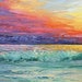 Abstract Sunrise Ocean Oil Painting on Canvas, Large Original Custom ...