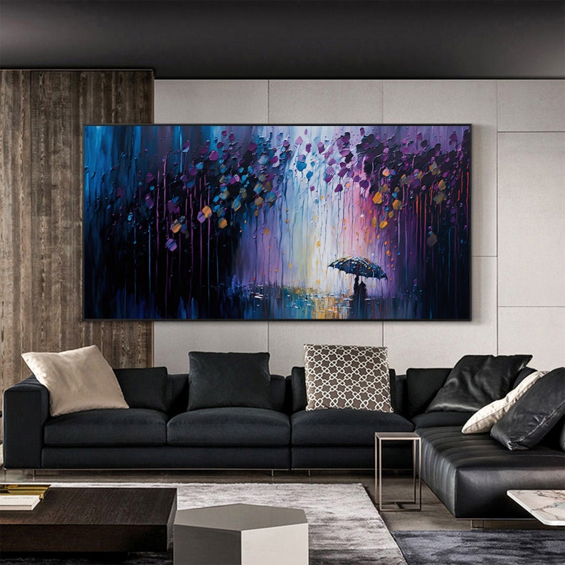 Abstract Original Night Landscape Oil Painting on Canvas - Etsy