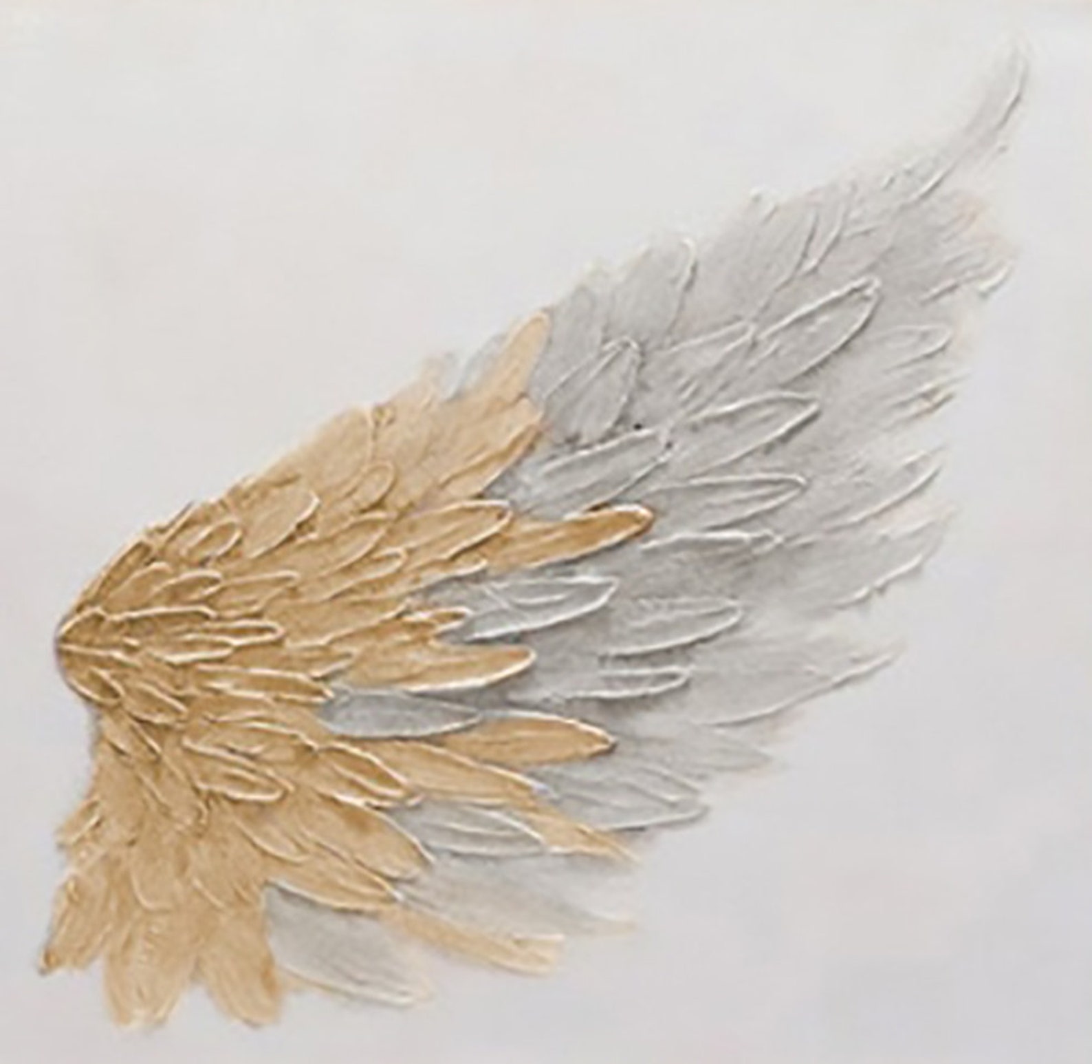 Large Gold Angel Wing Oil Painting on Canvas Abstract - Etsy