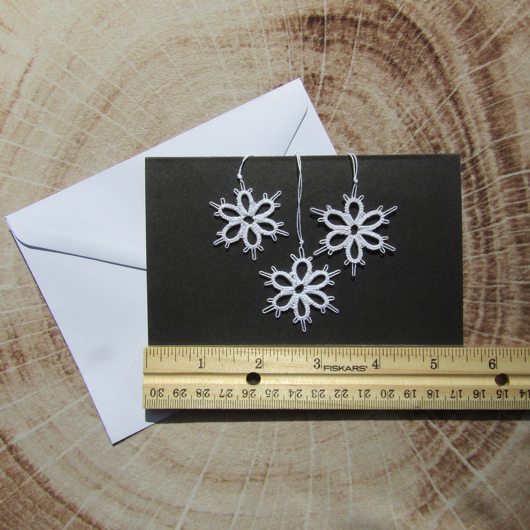 White Snowflakes, Blank Card - Etsy