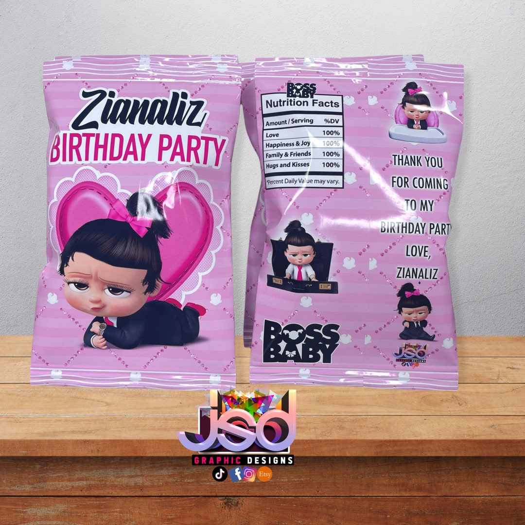 Boss Baby Chip Bags - Etsy
