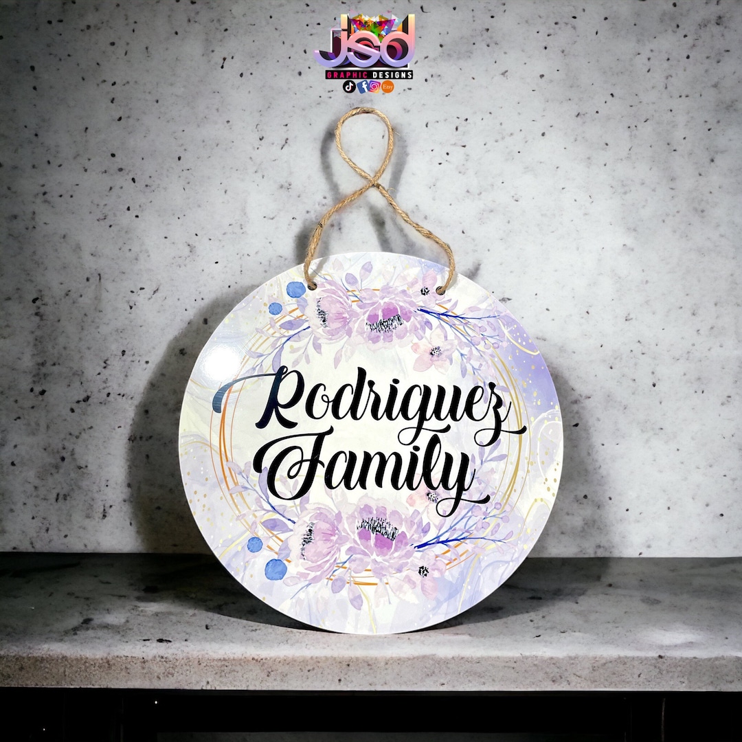 Family Customized 12 Inch Door Hanger - Etsy