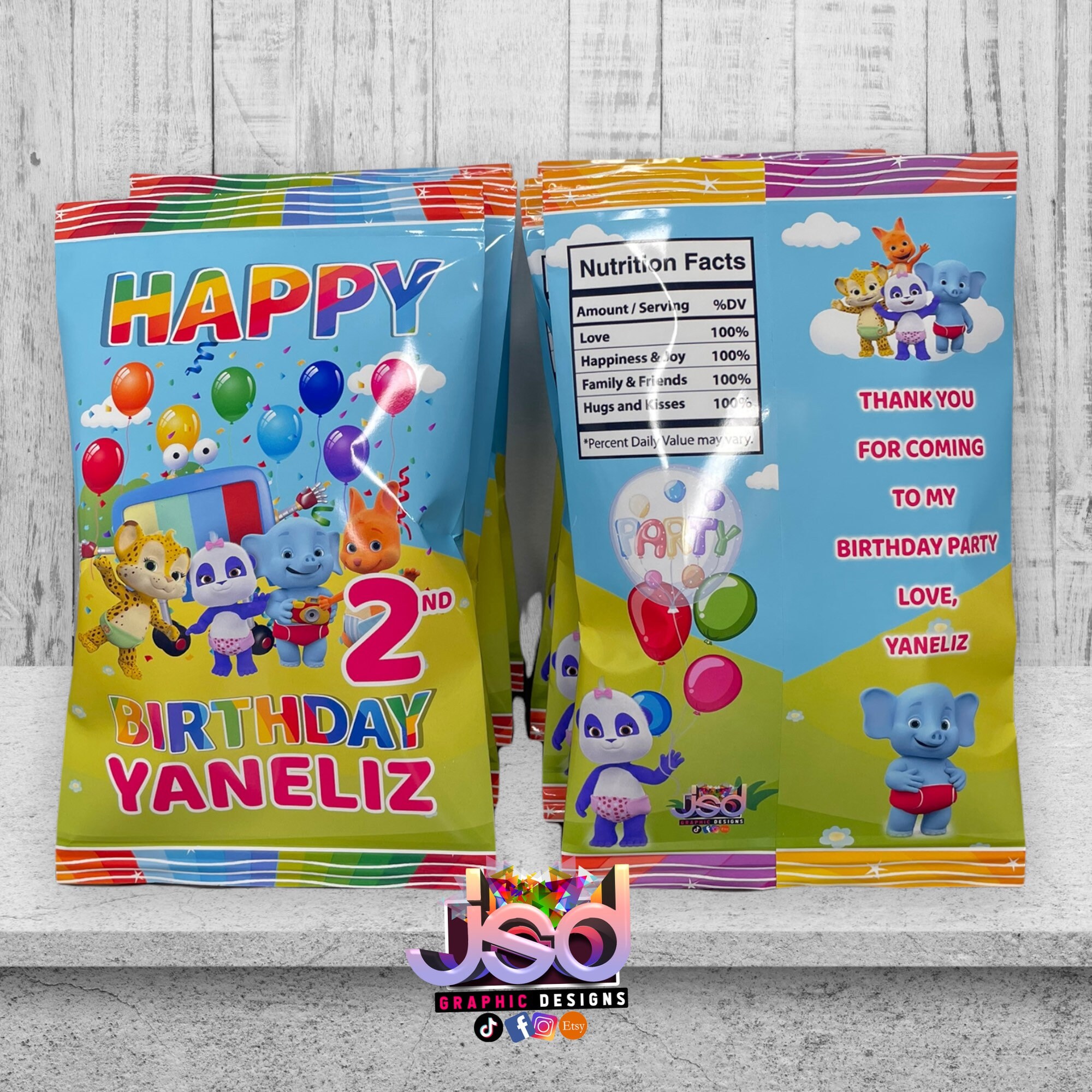 Word Party Chip Bags - Etsy