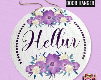Hellur Door Hanger Sign Digital Download - Etsy