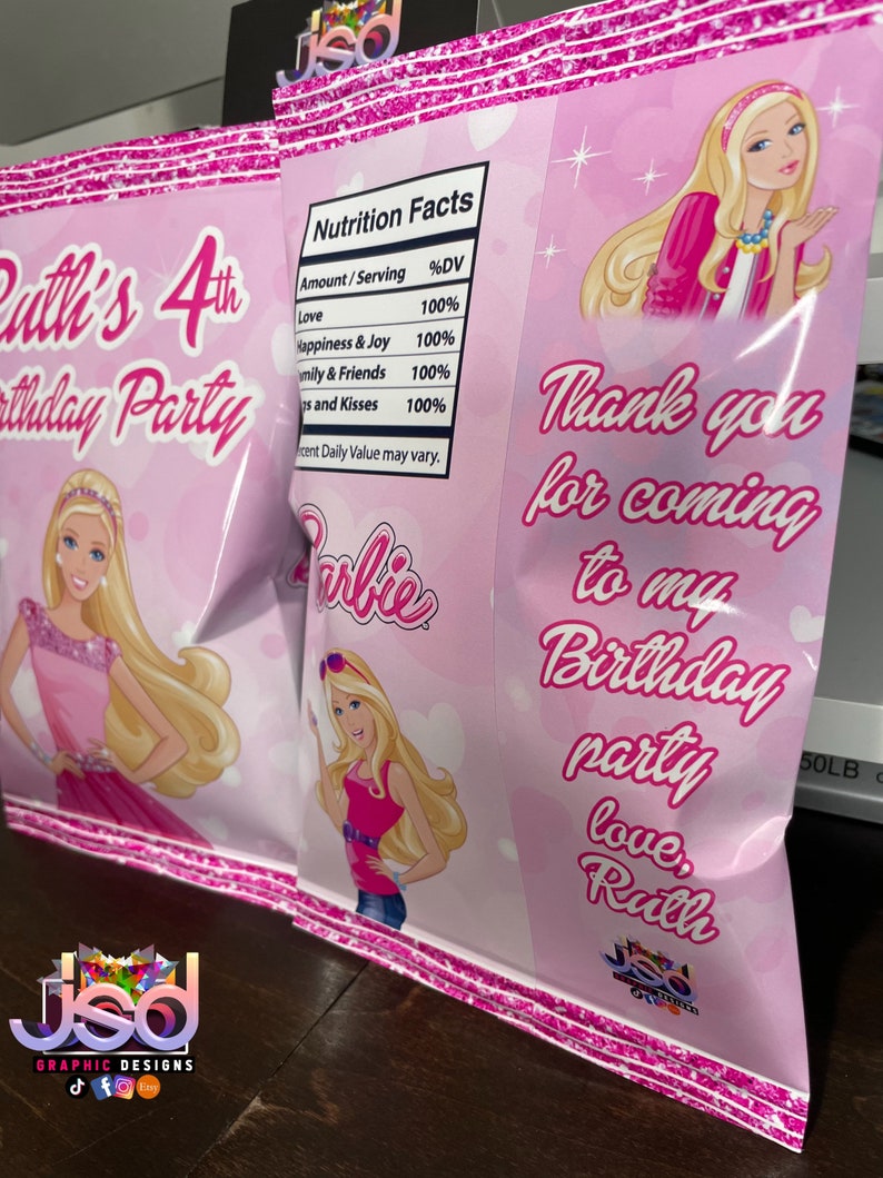 Barbies Chip Bags - Etsy