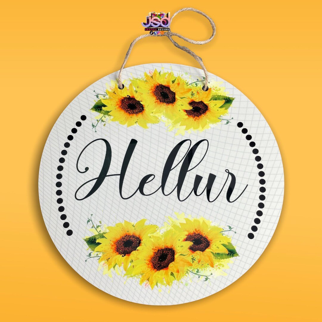 Hellur Door Hanger Sunflower - Etsy