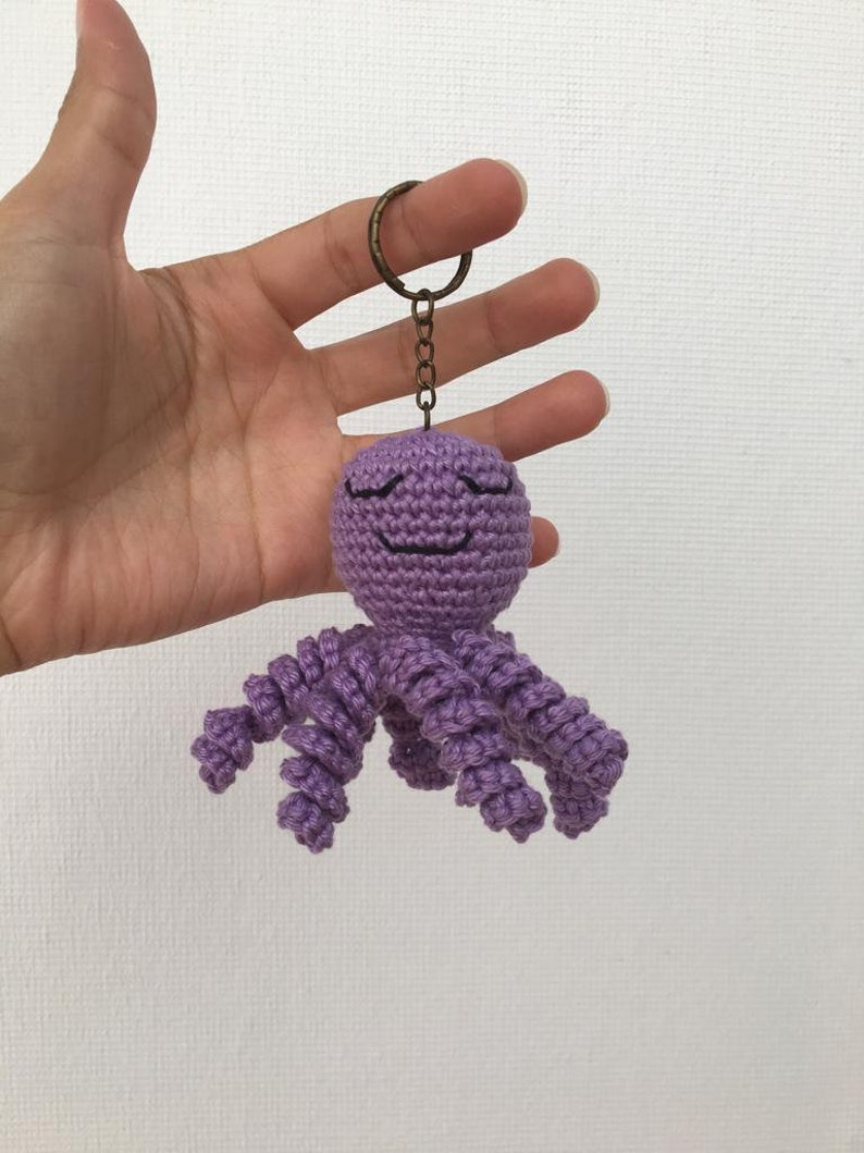 Macrame and Amigurumi Crochet Keyrings; Octopus; Mushroom; Rose - Etsy