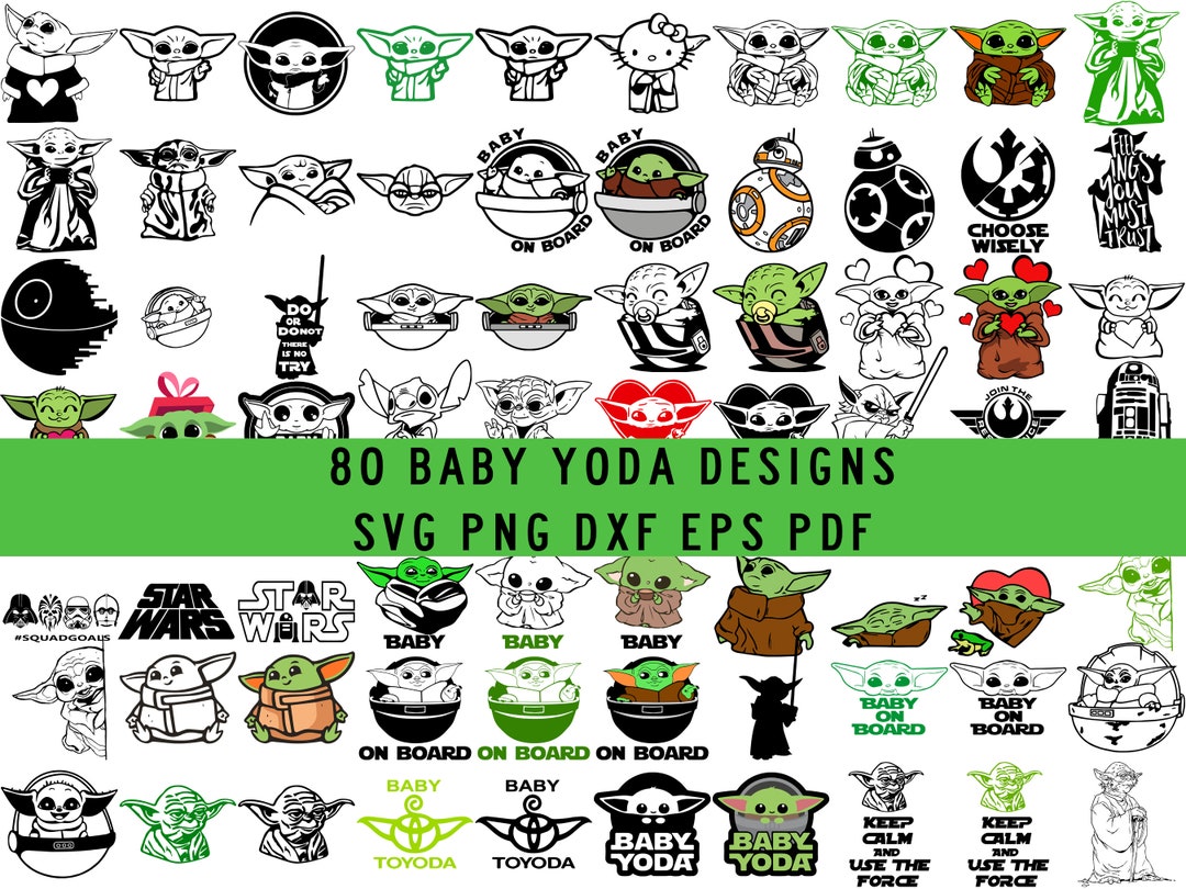 Baby Yoda Star Wars Mandalorian Grogu Svg Png Digital Files for Cricut ...