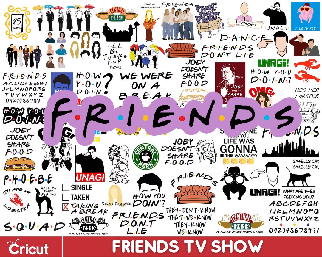Friends Sitcom Tv Show Digital PNG Layered SVG Files for Download ...