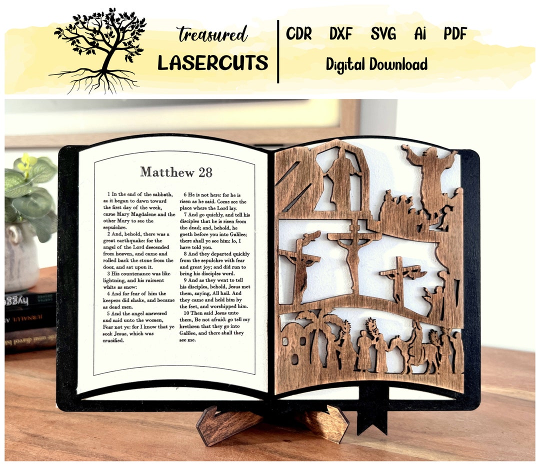 Easter Story Bible Add On, Bible Display Svg, Bible Decoration ...