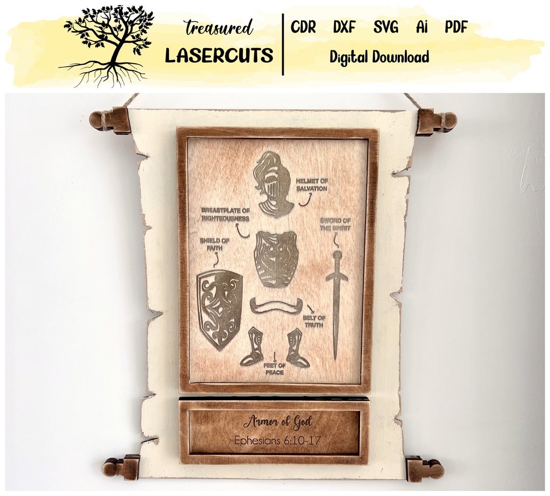 The Armor of God Scroll Add On, Religious Display Svg, Scroll ...