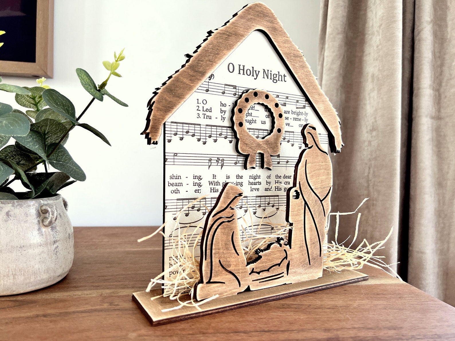 Nativity Shelf Sitter SVG, Nativity Scene SVG, Christmas Decor SVG ...