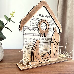 Nativity Shelf Sitter SVG, Nativity Scene SVG, Christmas Decor SVG ...