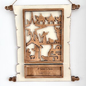 Nativity Scroll Add On, Religious Display Svg, Scroll Decoration ...