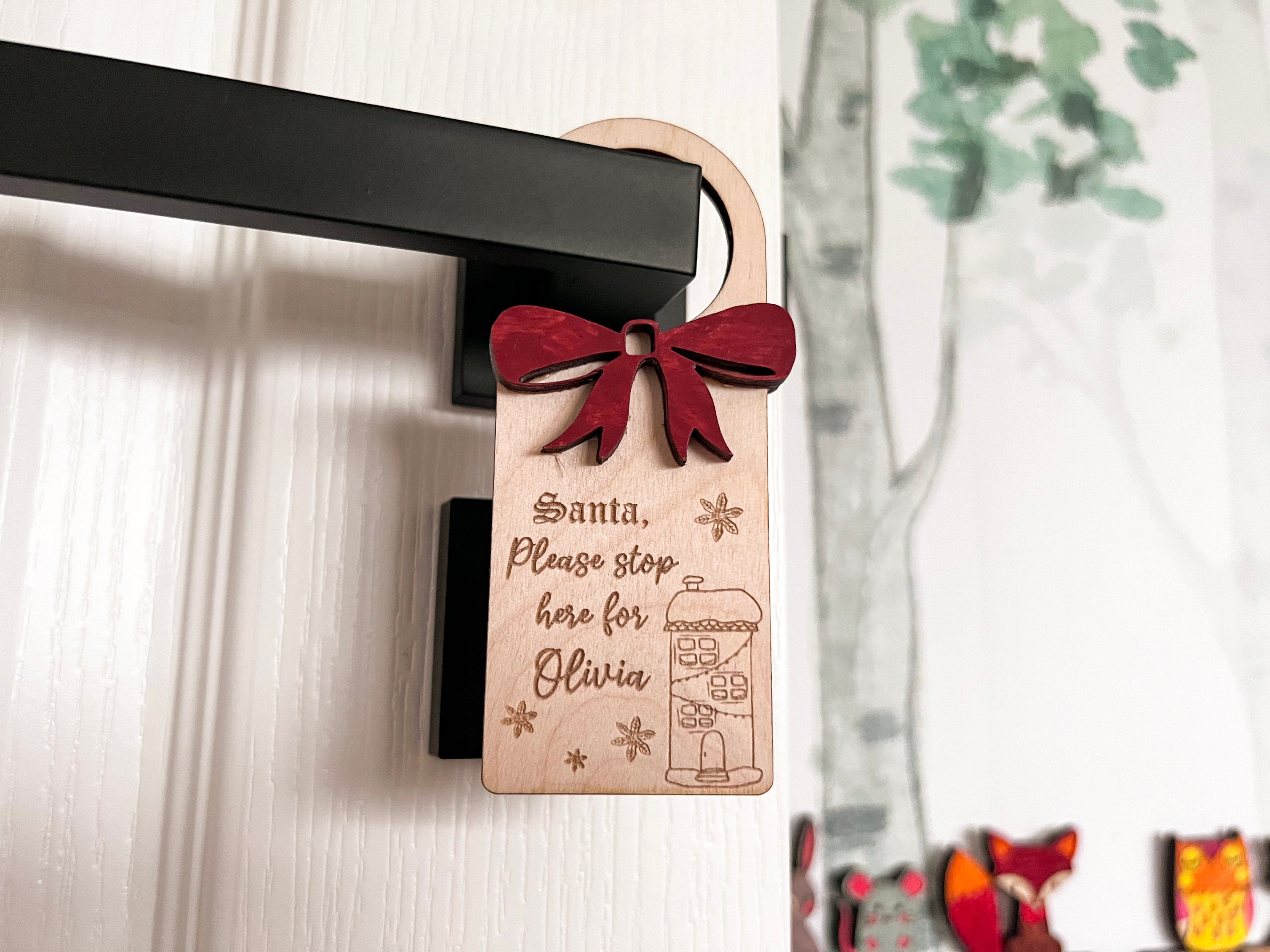 Santa Stop Here Door Sign, Santa Door Stop SVG, Christmas Door Sign ...