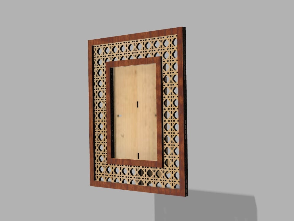 Rattan Photo Frame Bundle 3 Sizes Cane Pattern Frame - Etsy