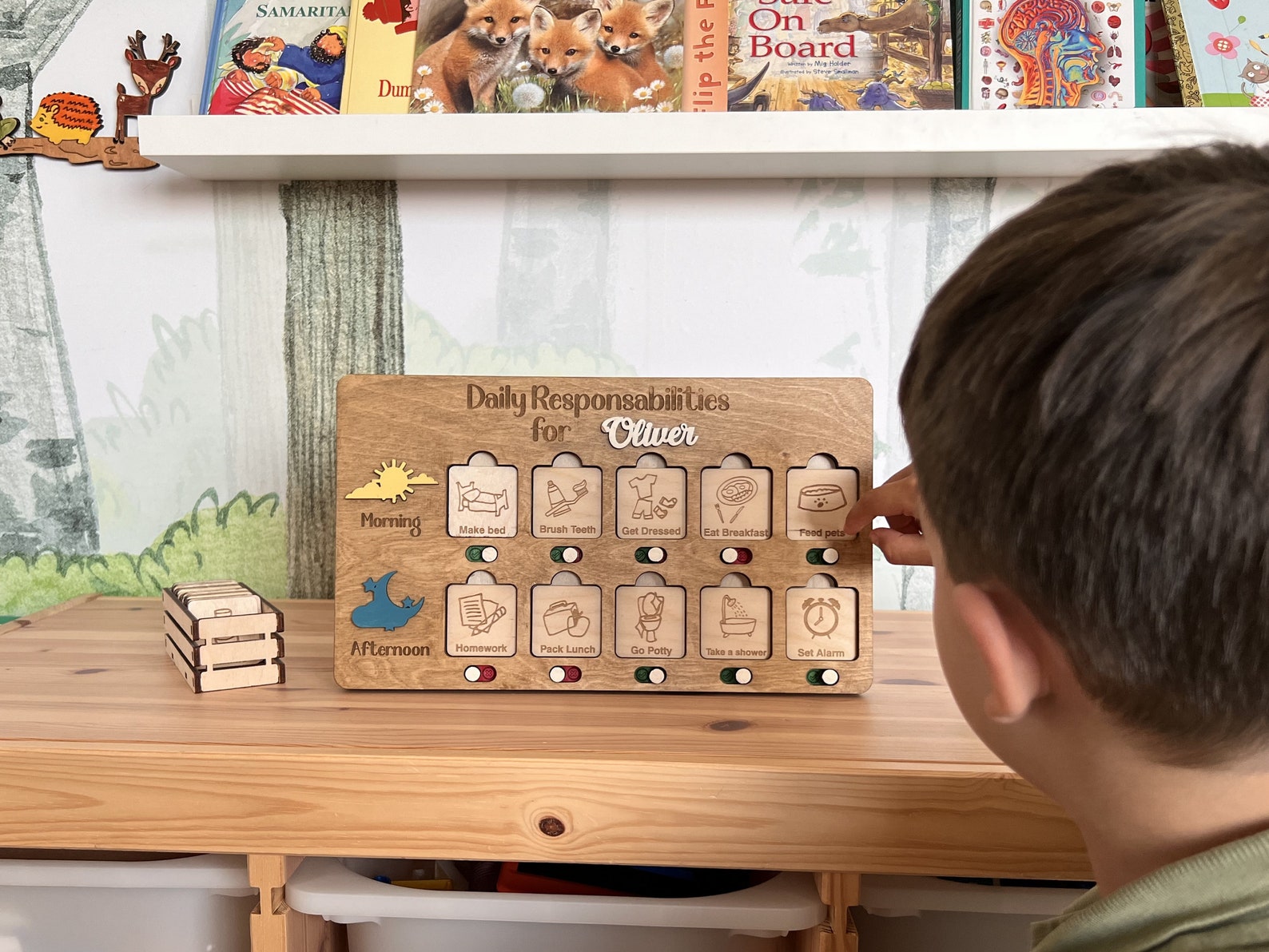 Daily Responsibilities Laser Cut, Responsibility Board SVG, Daily Chore ...