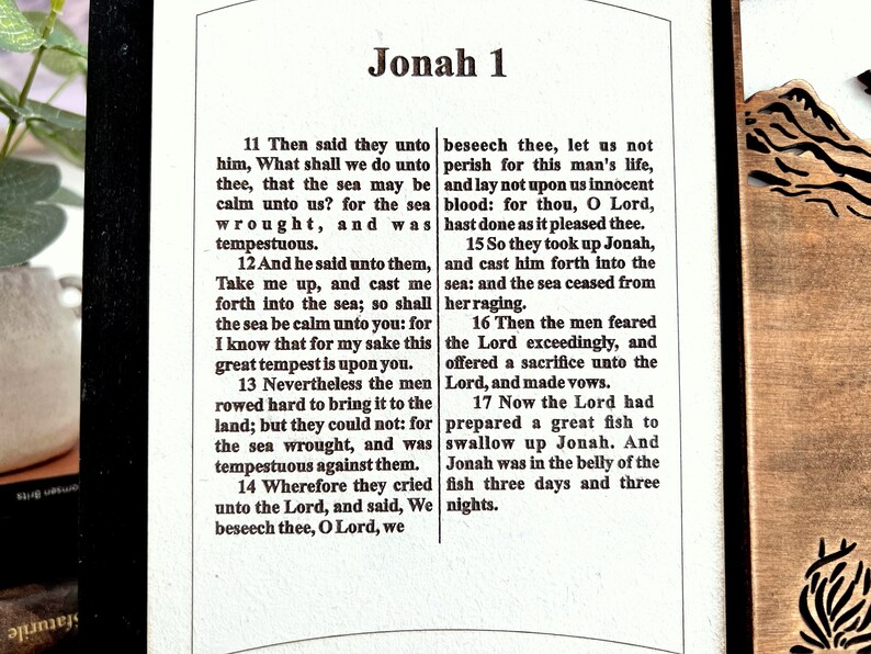 Jonah and the Fish Bible Add On, Bible Display Svg, Bible Decoration ...