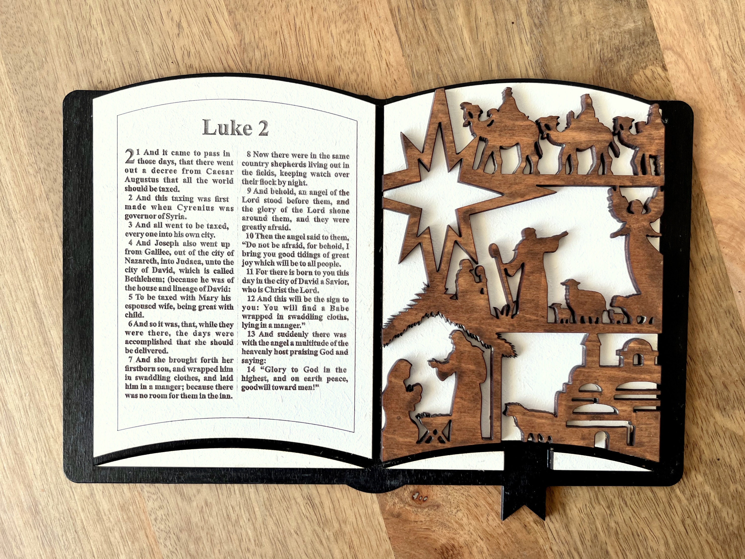 Nativity Bible Add On, Bible Display Svg, Bible Decoration ...