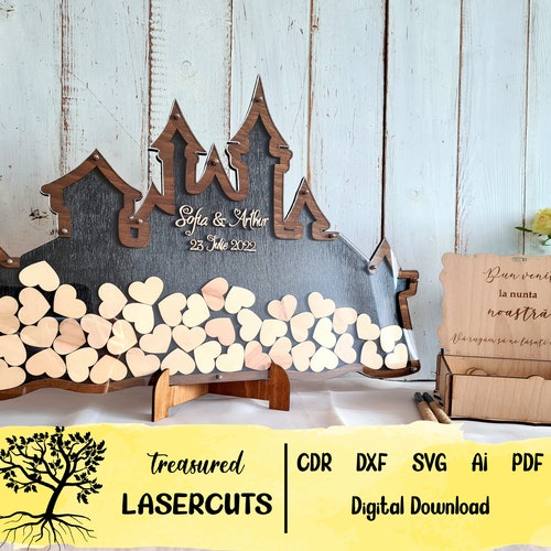 Wedding Guest Book. Wooden Wedding Decor Laser Cut Files SVG - Etsy