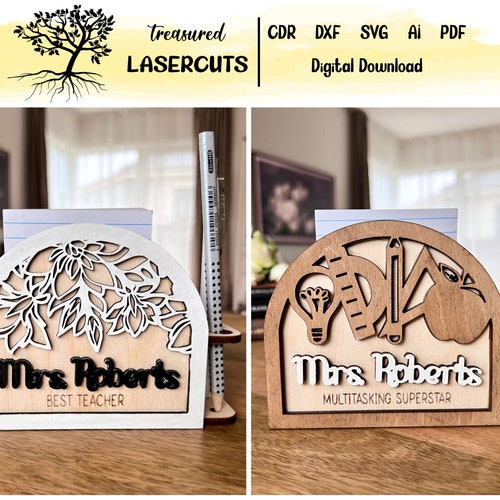 Teacher Gift SVG File Cut and Score Teacher Glowforge Digital - Etsy