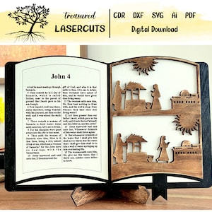 Woman at the Well Bible Add On, Bible Display Svg, Bible Decoration ...